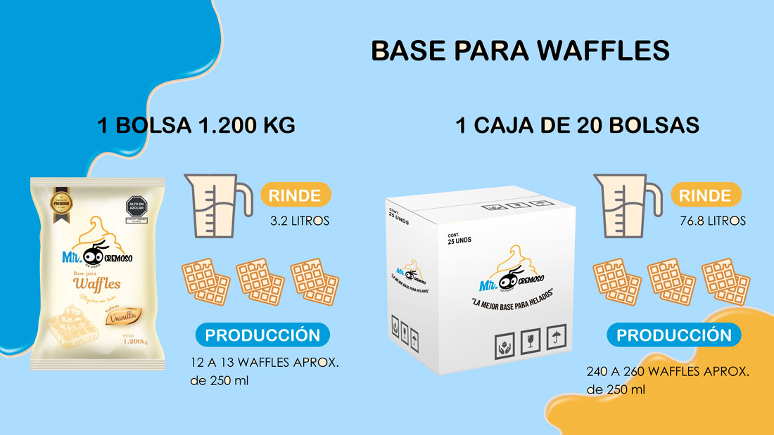 Base para Waffles - Base para Helados