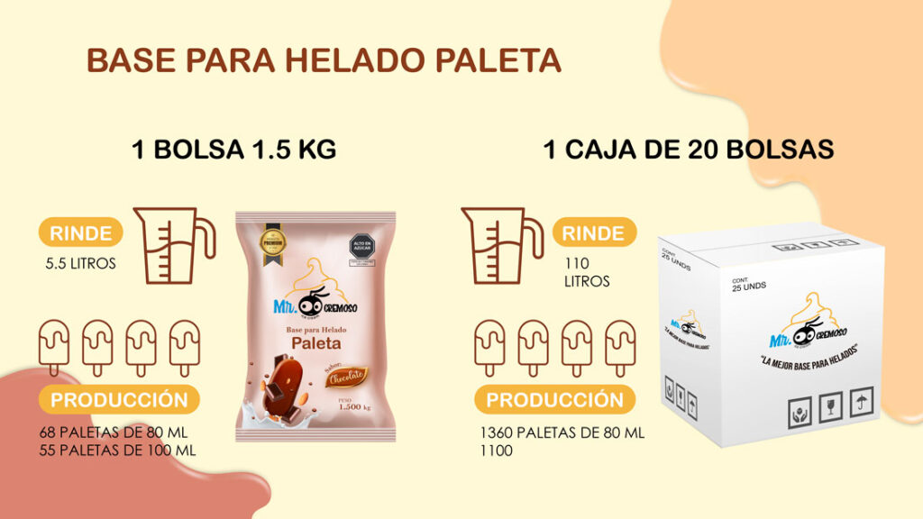 Base para Helado de Paletas - Base para Helados